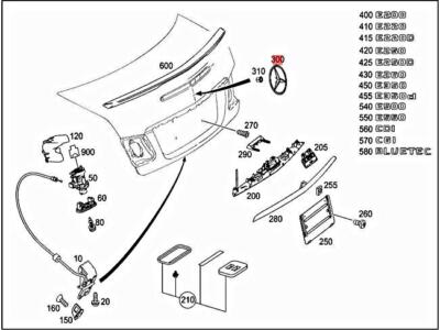 Genuine MERCEDES A207 C207 W207 Cabrio Coupe Mercedes star 2078170216 ...