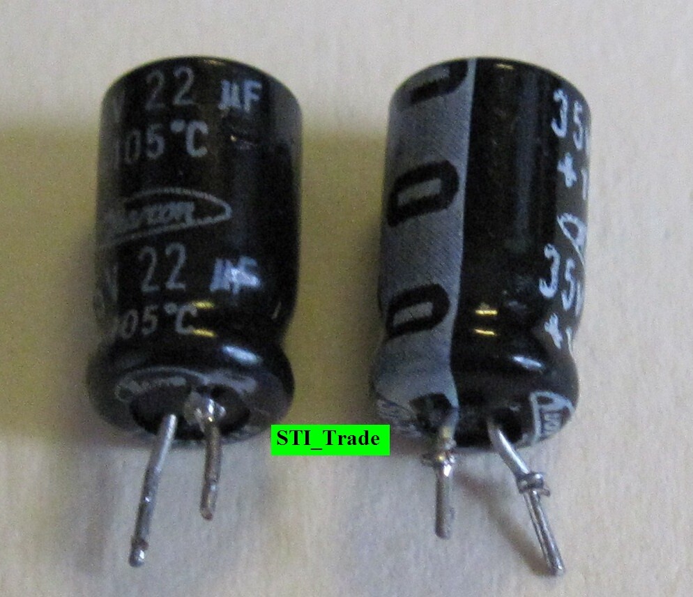 5X --- 22 mfd - 22uf High Temp Electrolytic Capacitors 35V 105C (Lot of ...