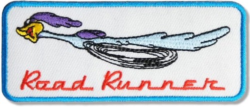 Patches, ROAD RUNNER Iron-on Embroidered Patch (Multi Square 9.9cm ...