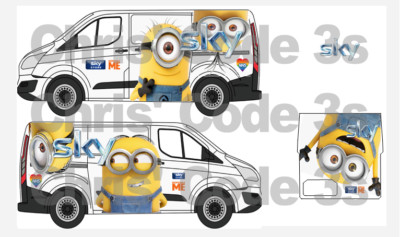 Code 3 Adhesive Vinyl Decals Suit 1/43 1/50 Transit Custom - Sky ...