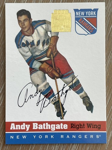 2002 Topps OPC Archives Andy Bathgate NY Rangers Rookie hockey card #1 ...