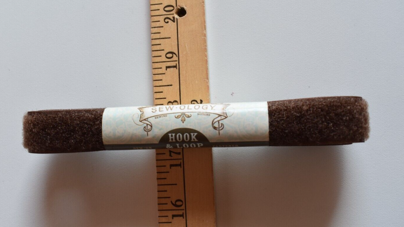 BROWN HOOK & LOOP SEW-OLOGY NYLON FASTENER 3/4" WIDE 1 YARD PACKAGE | eBay