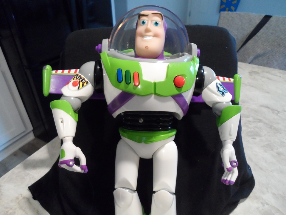 Disney Toy Story Buzz Lightyear Large Action Figure 12" Buttons Work ...