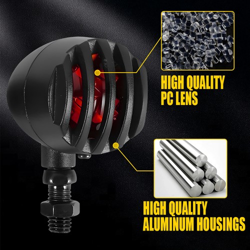 Durable Universal Motorcycle Brake Turn Signal Indicator Blinker Red ...