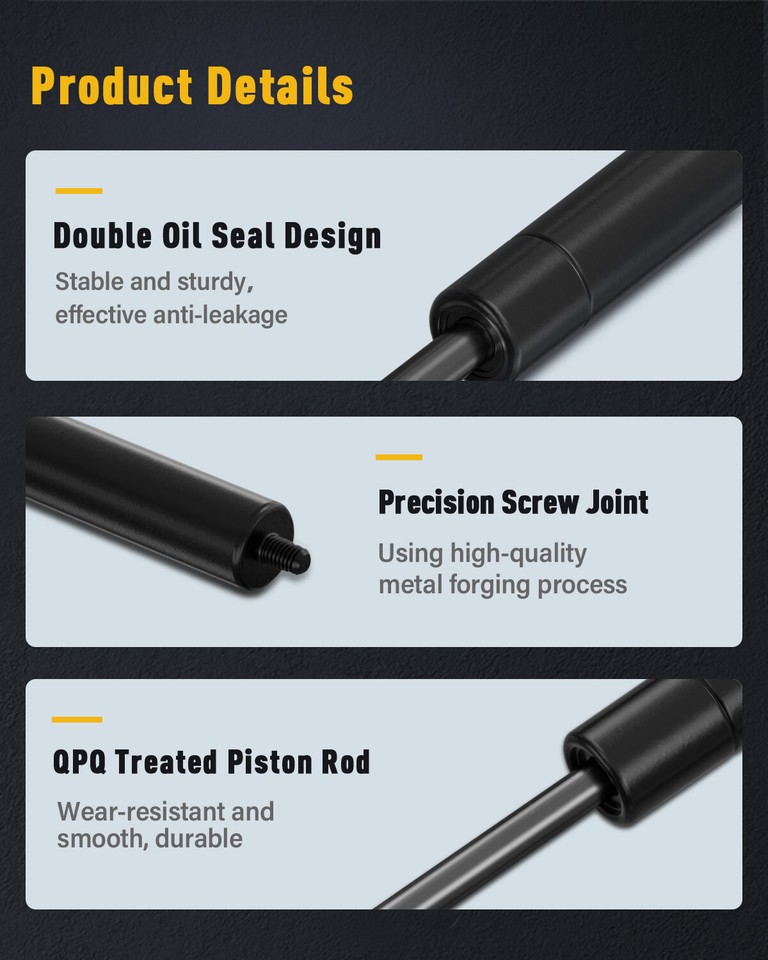 2* Rear Trunk Lift support Gas Shocks Struts Fits 2008-2018 Mitsubishi ...