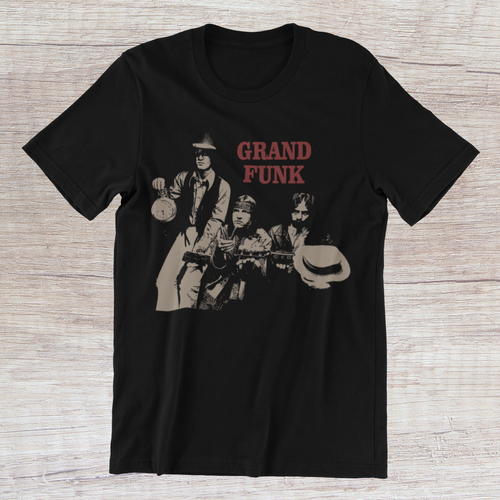 GRAND FUNK RAILROAD 1969 Album T-Shirt 70s Rock Band on Ring Spun ...