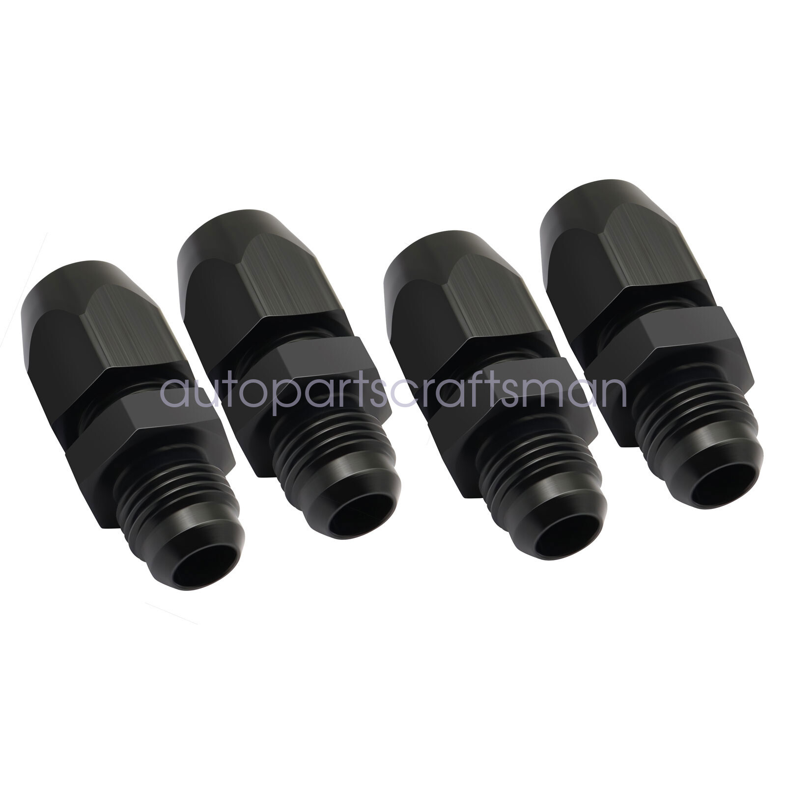 4PC 6AN To 3/8" Tube Hardline Fuel Line Adapter Fitting Tubing ...