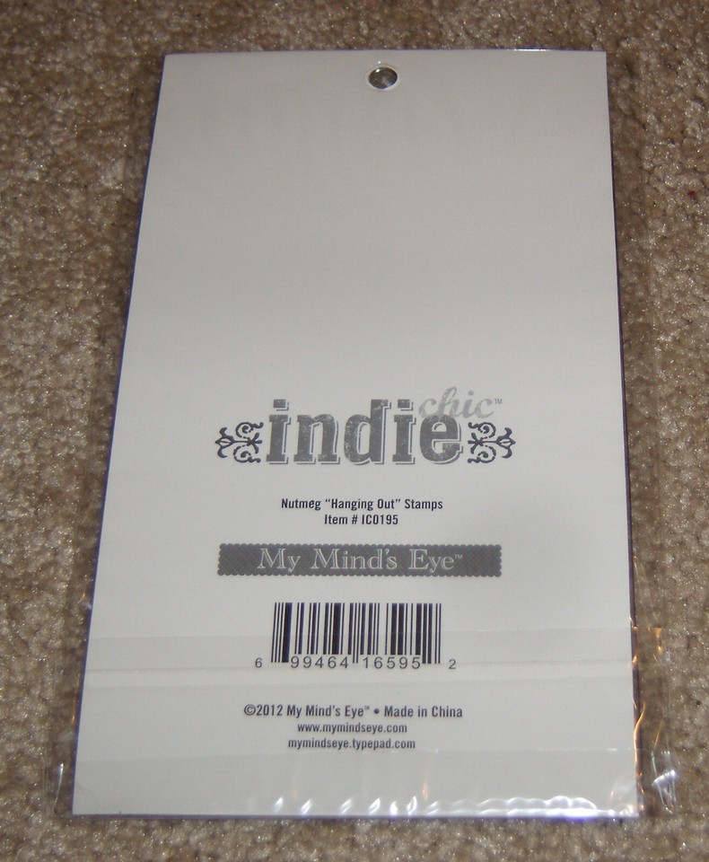 My Mind's Eye Indie Chic Acrylic Stamp Set ~ Nutmeg "Hanging Out" Boy ...