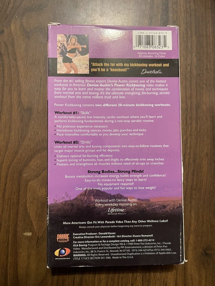 Denise Austin - Power Kickboxing Workout (VHS, 2000) 12236105060| eBay