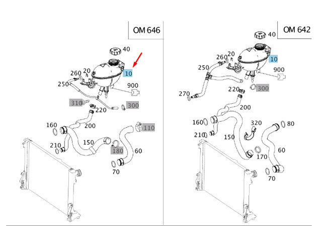 2010 MERCEDES C Class W212 Expansion Tank Bottle A2045000549 for sale ...