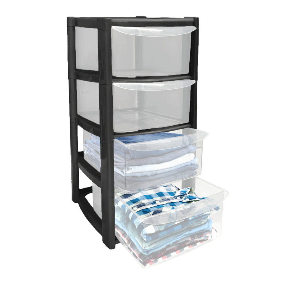 3/4/5/6 Large Drawer Plastic Tower Trolley for School Office Home Desk ...