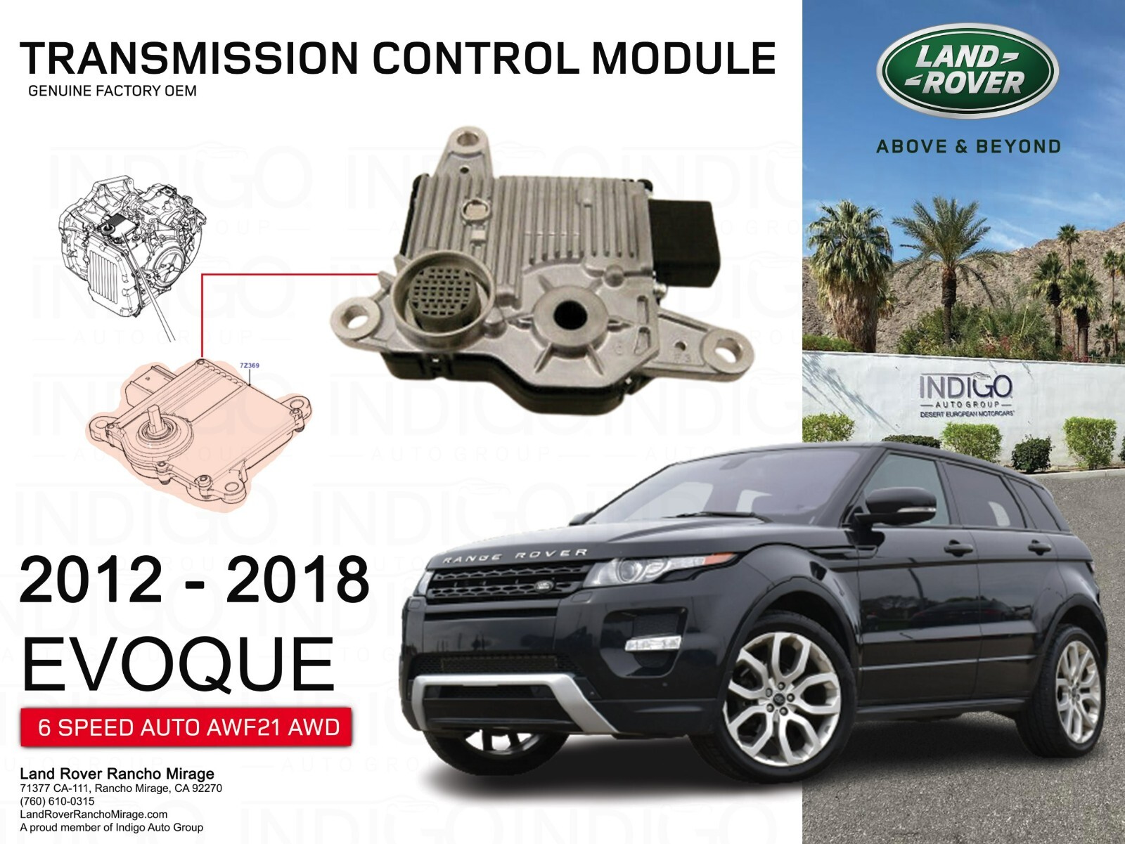 LAND ROVER TRANSMISSION CONTROL MODULE RANGE ROVER EVOQUE LR031137 OEM ...