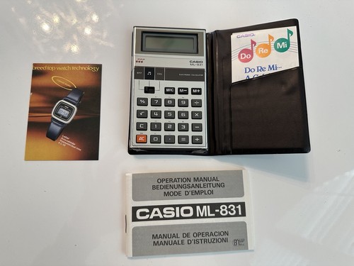 VINTAGE Casio ML-831 Electronic Musical Calculator with Case *NEW OLD ...