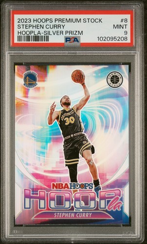2023 PANINI HOOPS PREMIUM STOCK HOOPLA SILVER PRIZM #8 STEPHEN CURRY PSA 9 | eBay