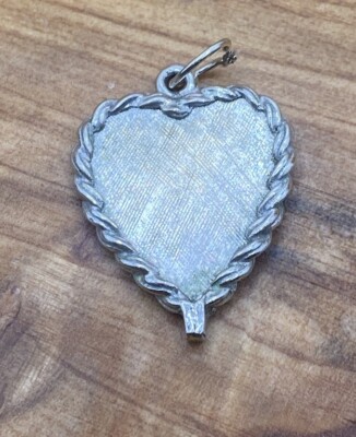 Vintage M&M Sterling Silver Rope Heart Charm | eBay