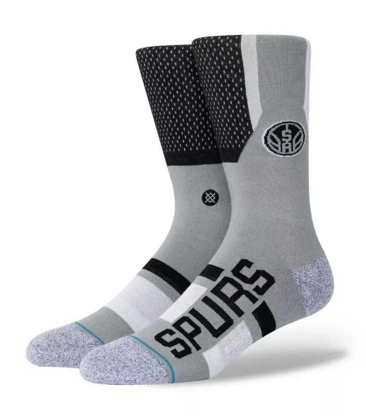 Stance NBA San Antonio Spurs Infiknit Crew Socks Size Large 9-12 NWT | eBay