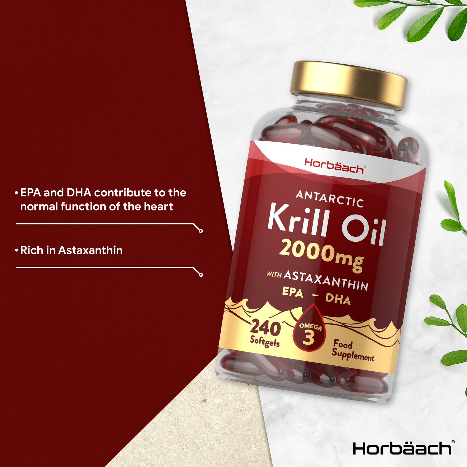 Antarctic Krill Oil 2000mg | 240 Softgel Capsules | by Horbaach | eBay