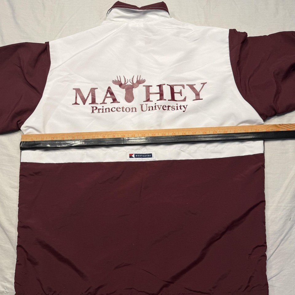 Princeton University Jacket Mens Small Mathey Maroon White Pullover ...