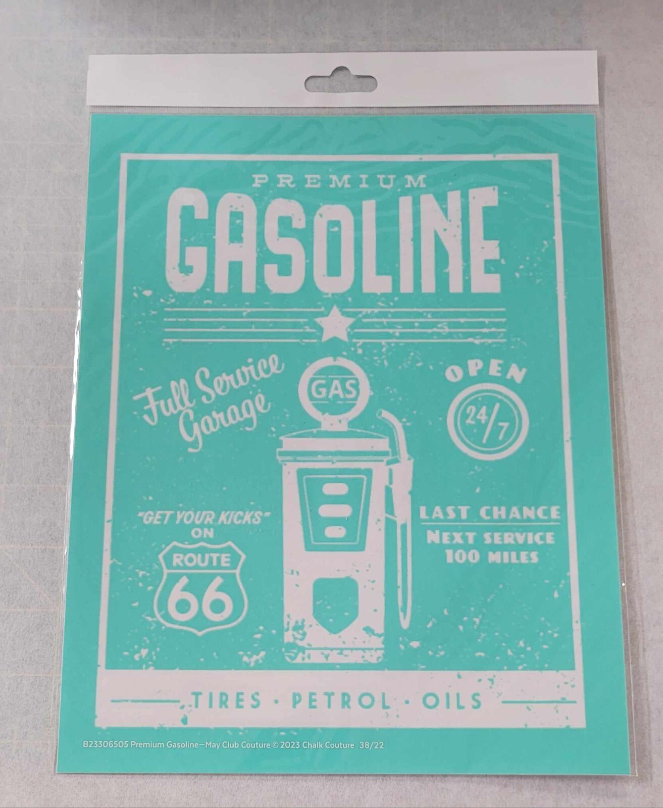 New Chalk Couture Transfer Stencil Size B "Premium Gasoline" | eBay