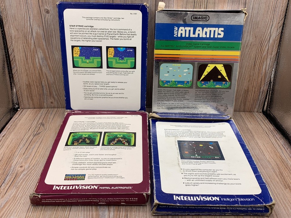 Intellivision 4 Game Lot w/Boxes Space Galaxy Shooter Vectron | eBay