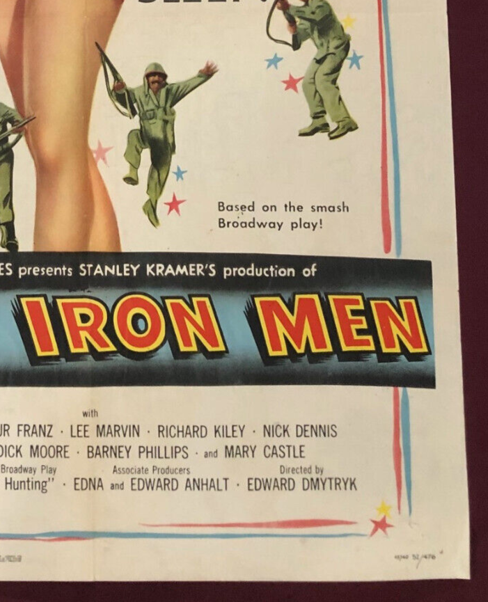 EIGHT IRON MEN MOVIE POSTER ONE SHEET 1952 LEE MARVIN RICHARD KILEY | eBay