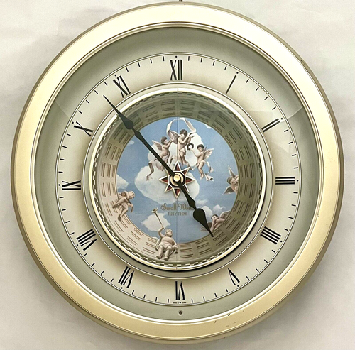 Rhythm Small World Timecracker Angels Sound Motion Musical Wall Clock ...