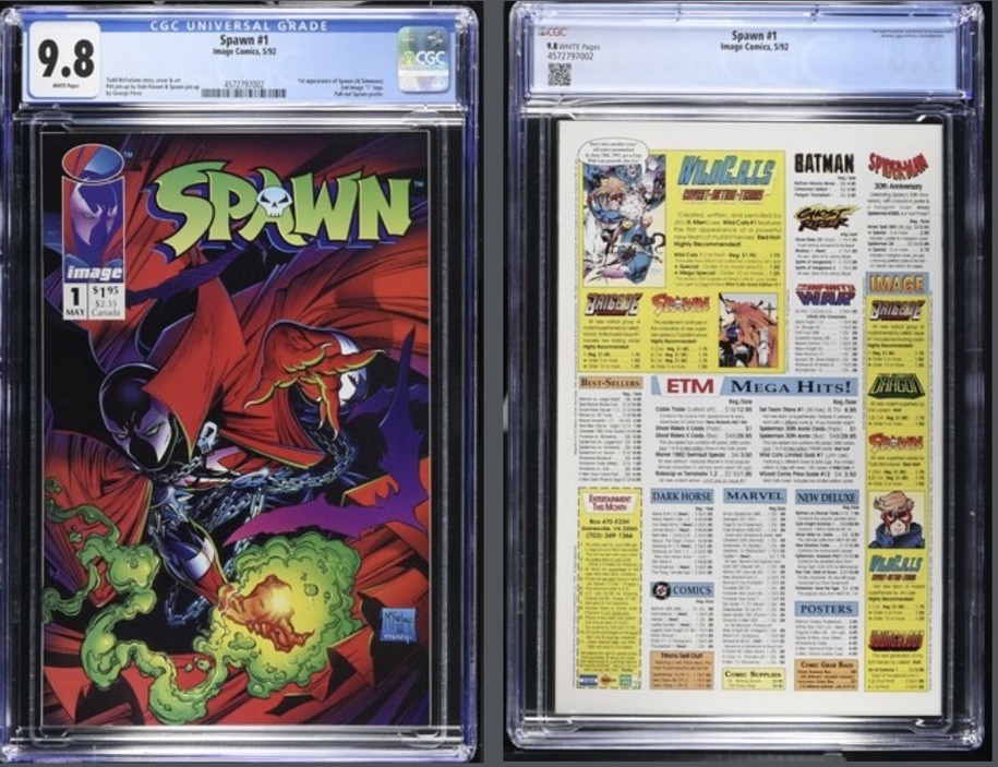 Spawn #1 CGC 9.8 WHITE PAGES 1st Appearance of Spawn (Al Simmons) 1992 ...