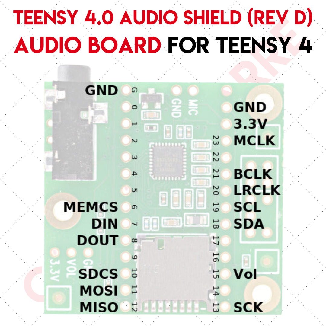 TEENSY 4.0 AUDIO SHIELD (REV D) AUDIO BOARD FOR TEENSY 4 DEV BOARD - UK STOCK | eBay UK