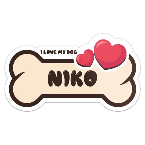 Niko Dog Name Vinyl Decal Waterproof Car Bumper Sticker | eBay