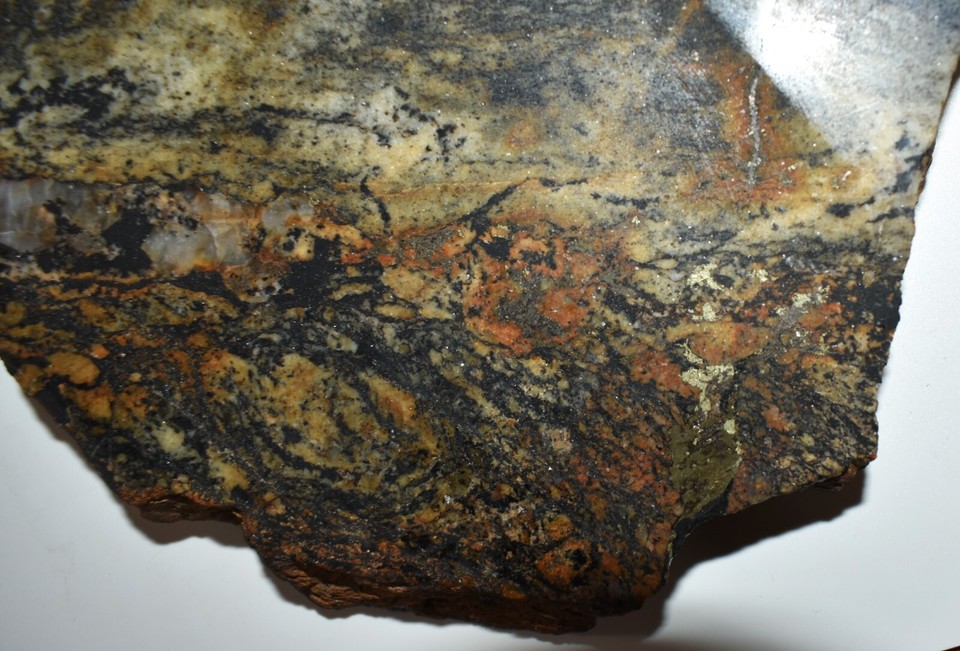 Gold Silver Ore 1800s Ore Knob Copper Mine North Carolina 9" Polished ...