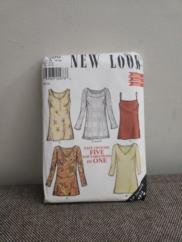 New Look Misses Tunic & Top Shirt Size 10 - 22 Uncut Sewing Pattern ...