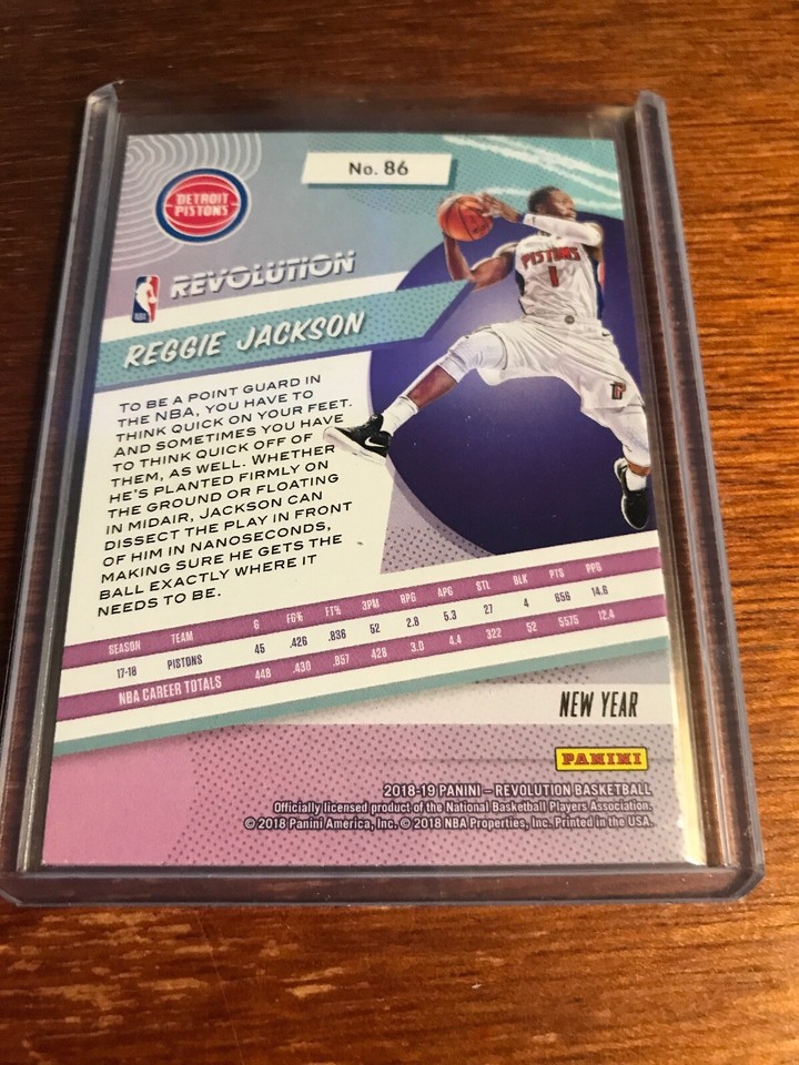 2018-19 Revolution Reggie Jackson RED Cracked Ice New Year Parallel 3 ...