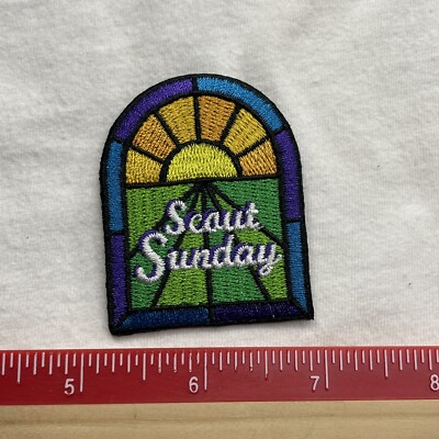 Kind Of A Stained Glass Window Theme SCOUT SUNDAY Patch S001 | eBay