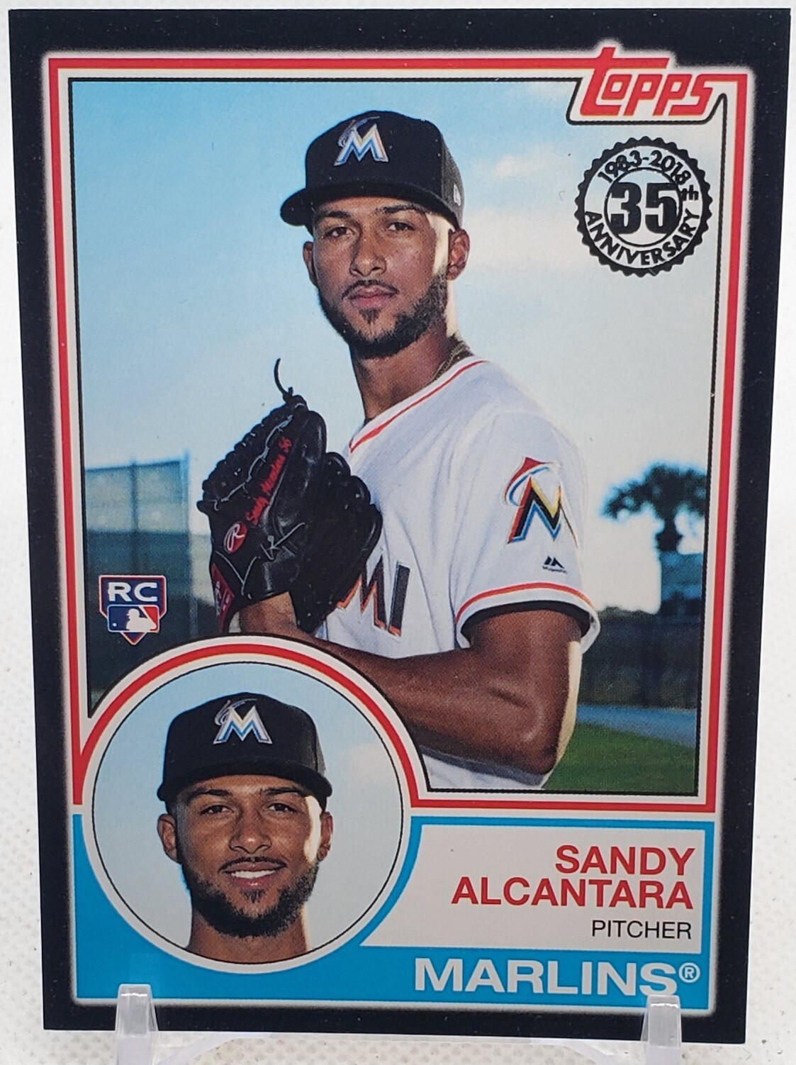 2018 Topps 1983 Topps Design Rookies Black /299 Sandy Alcantara #83-7 ...