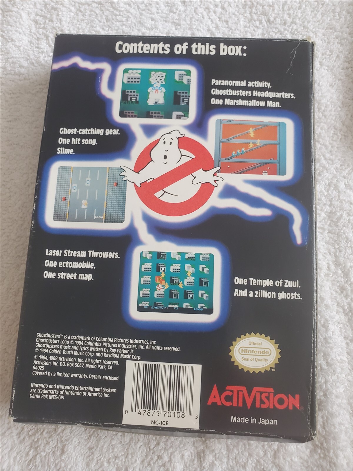 VINTAGE 1988 Nintendo NES Game Cartridge OEM BOX GHOSTBUSTERS ...