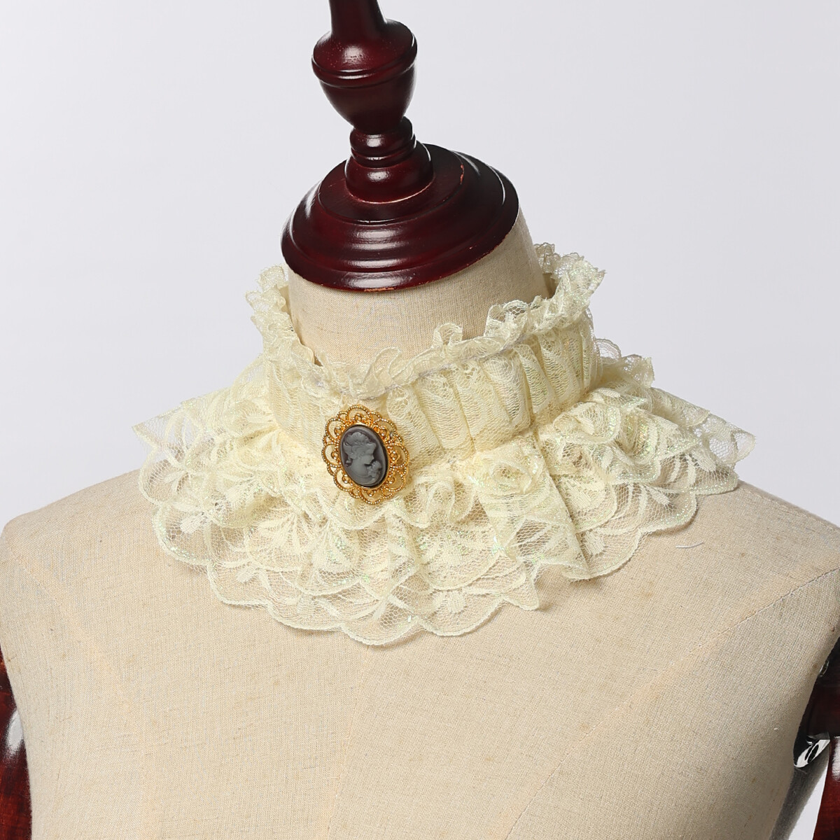 Retro Elizabethan Victorian Neck Ruff Party Cosutme Ruffled Collar With ...