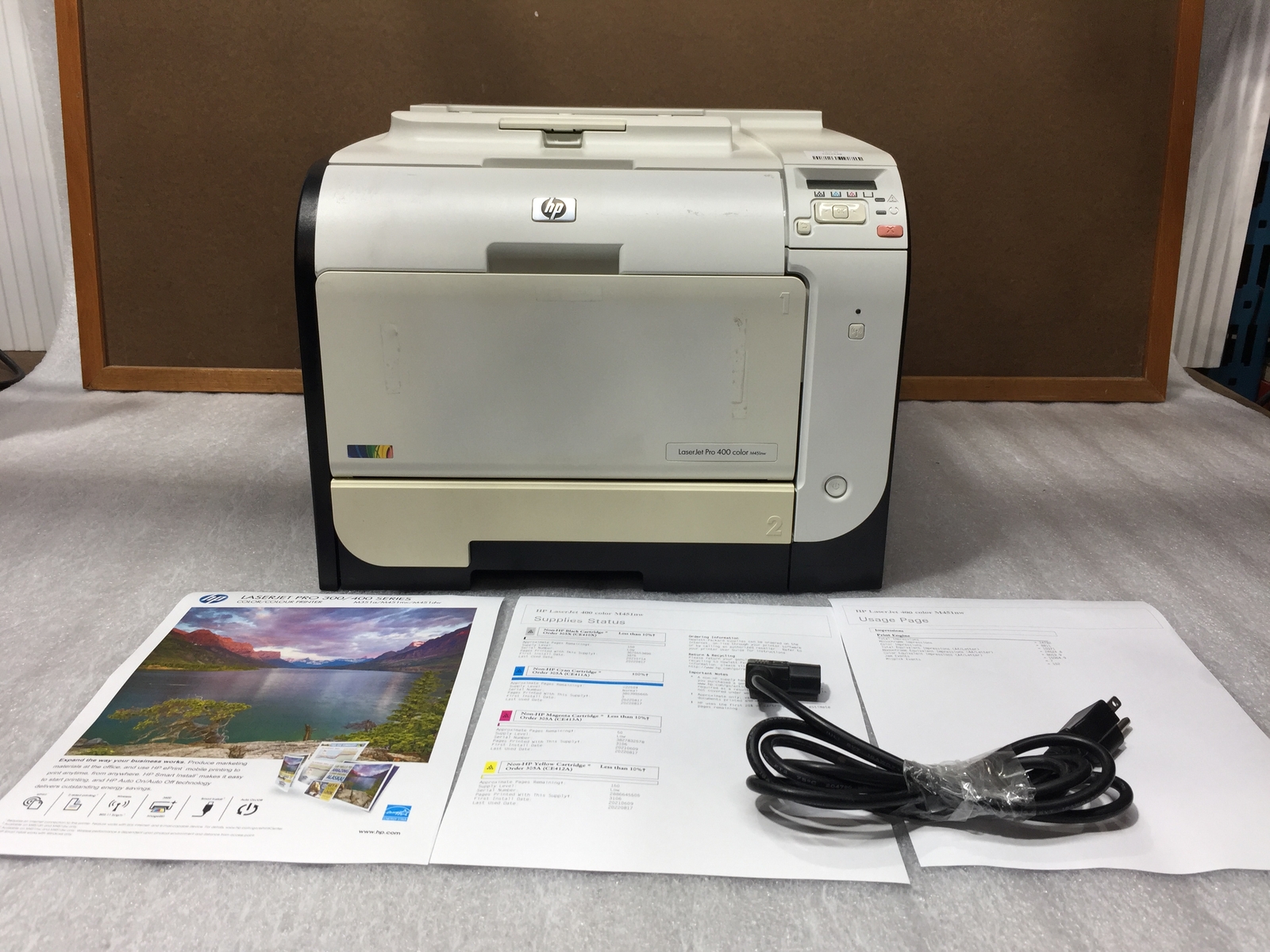 HP LaserJet Pro 400 M451nw Workgroup Laser Printer CE956A Toner 24k ...