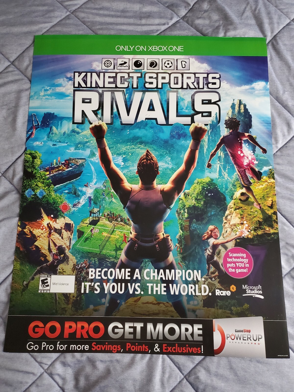 XBox One Kinect Sports Rivals Original Promotional Display Poster | eBay