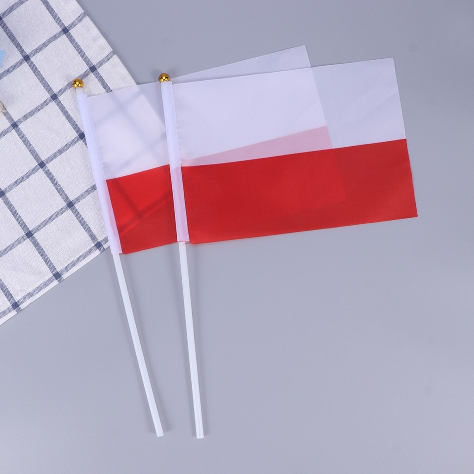 50pcs Poland Stick Flags Hand Held Flags Country Flags On Stick | eBay
