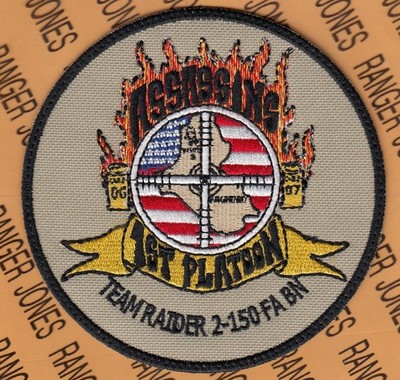 US Army 1st Plt 2nd Bn 150th Field Artillery Bn IRAQI made ~4.75" patch ...