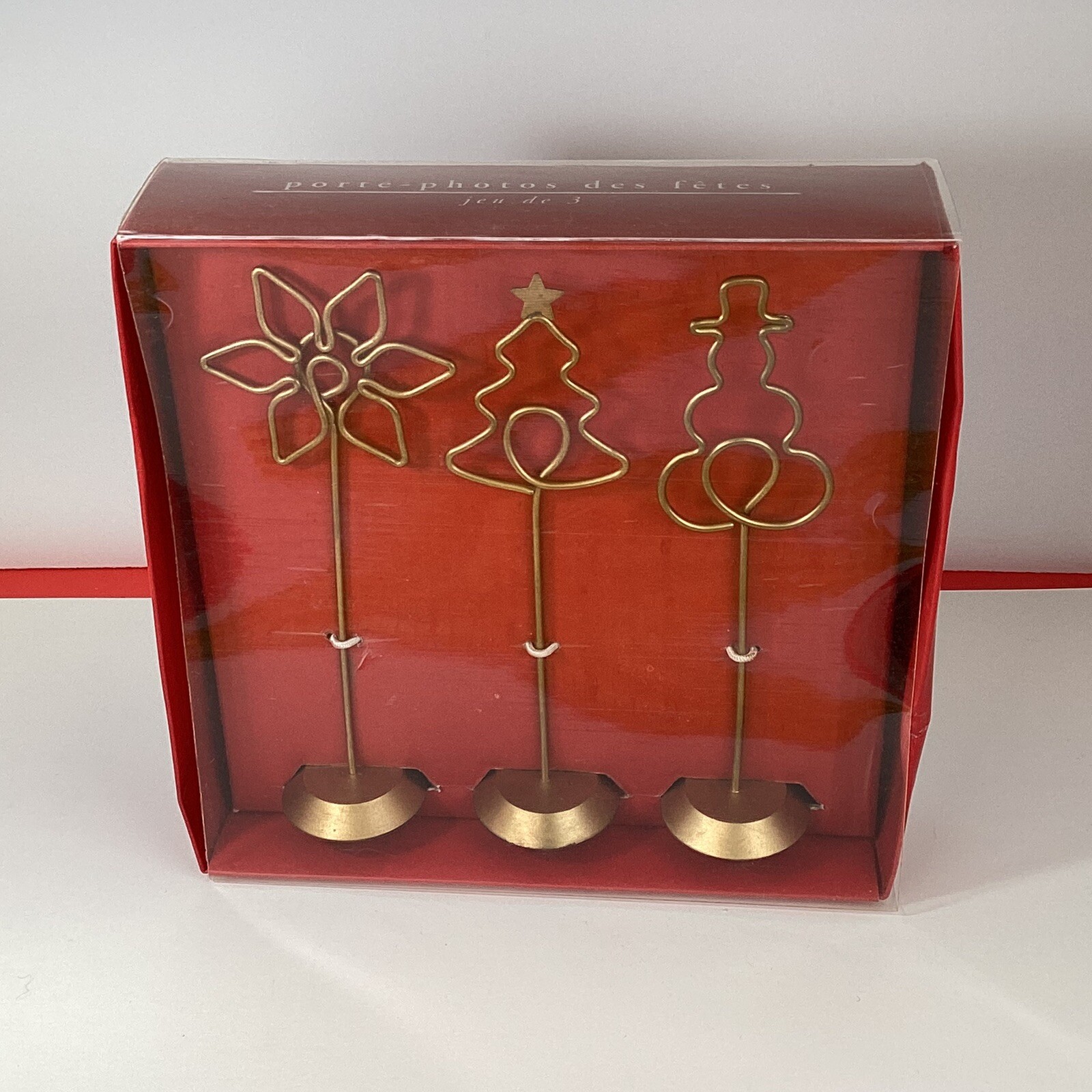 Set of three pier one metal holiday photo holders Christmas | eBay