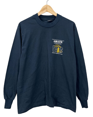 Vintage 80's Abate of Pennsylvania Motorcycle Black Long Sleeve T-Shirt ...
