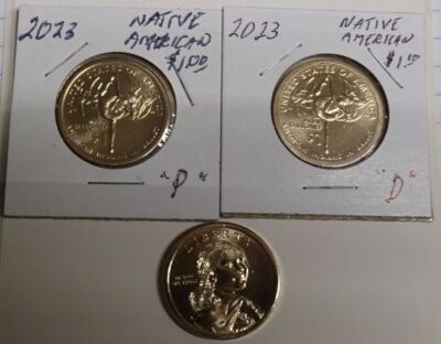 * 2023 - SACAGAWEGA - NATIVE AMERICAN $1 Coin BALLET - P & D - Unc in 2 ...