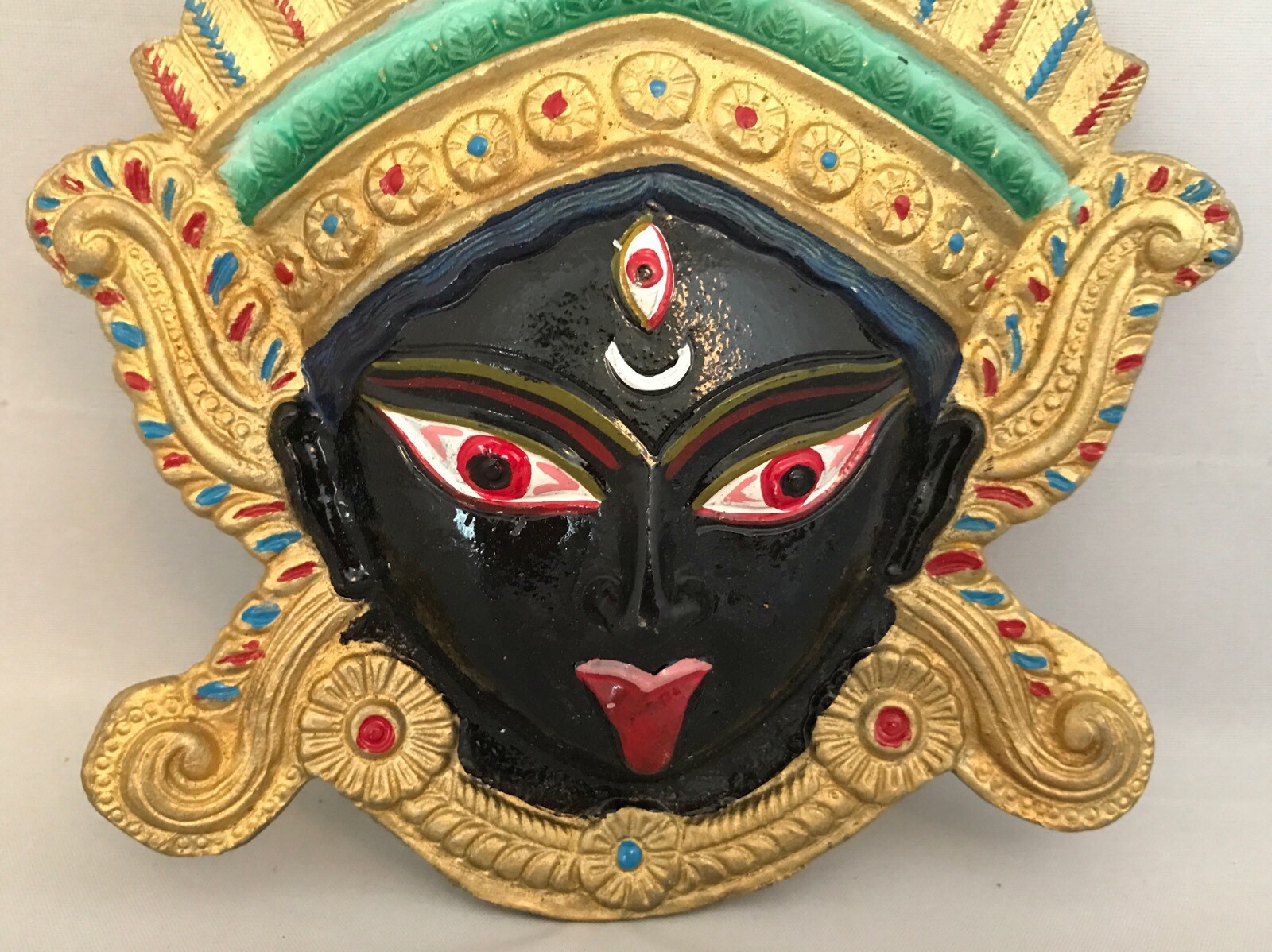 Kaali Durga face mask wall hanging /scary Kaali/nazar battu Halloween ...