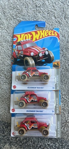 3x 2023 HOT WHEELS VOLKSWAGEN "BAJA BUG" TREASURE HUNT HW BAJA BLAZERS 3/10 HW19 | eBay
