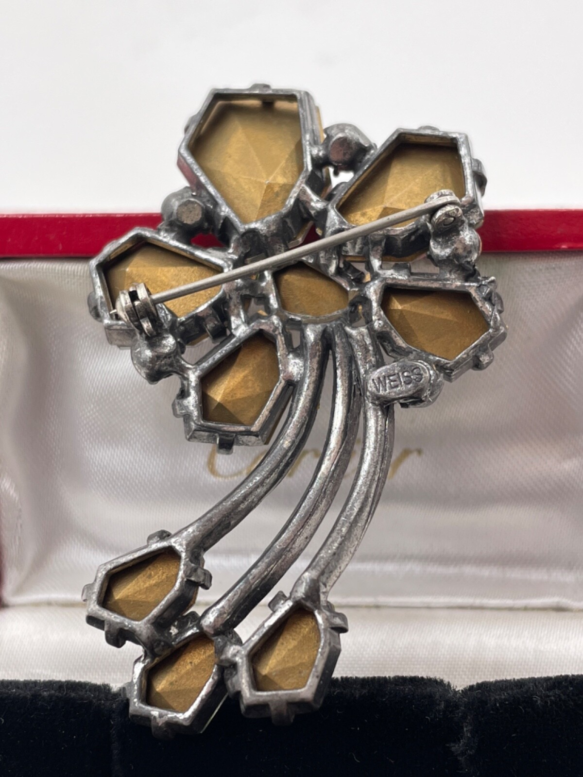 ABSOLUTLY FABULOUS RUDOLF WEISS VINTAGE BROOCH GAMMATIC STONES ...