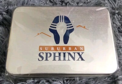 Suburban Sphinx Metal DND Dice Set W/Polished Tin Case, Red/Gold ...