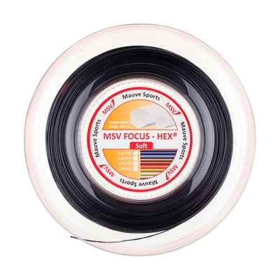 TENNIS STRING MSV FOCUS-HEX SOFT BLACK 3 GAUGES 200M | eBay