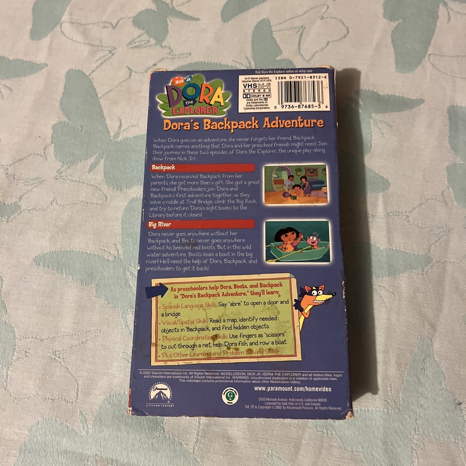 Nick Jr. Dora the Explorer - Dora's Backpack Adventure (VHS, 2002 ...