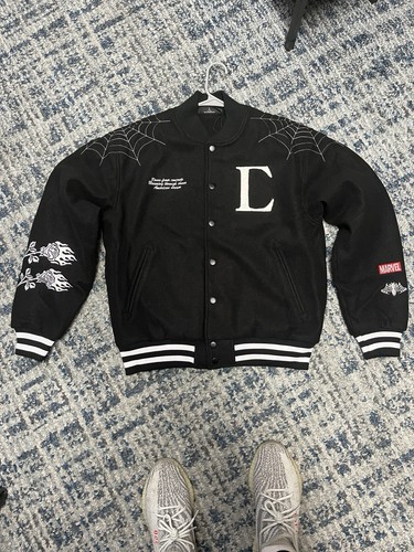 🔥 Men Size Large 🚀 Civil Regime x Spiderman Venom Web Varsity Jacket In ...